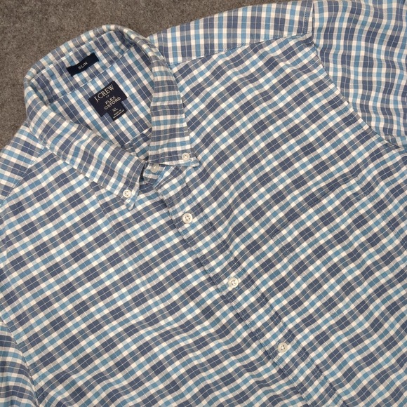 J. Crew | Shirts | J Crew Flex Oxford Shirt Mens Extra Large Blue ...